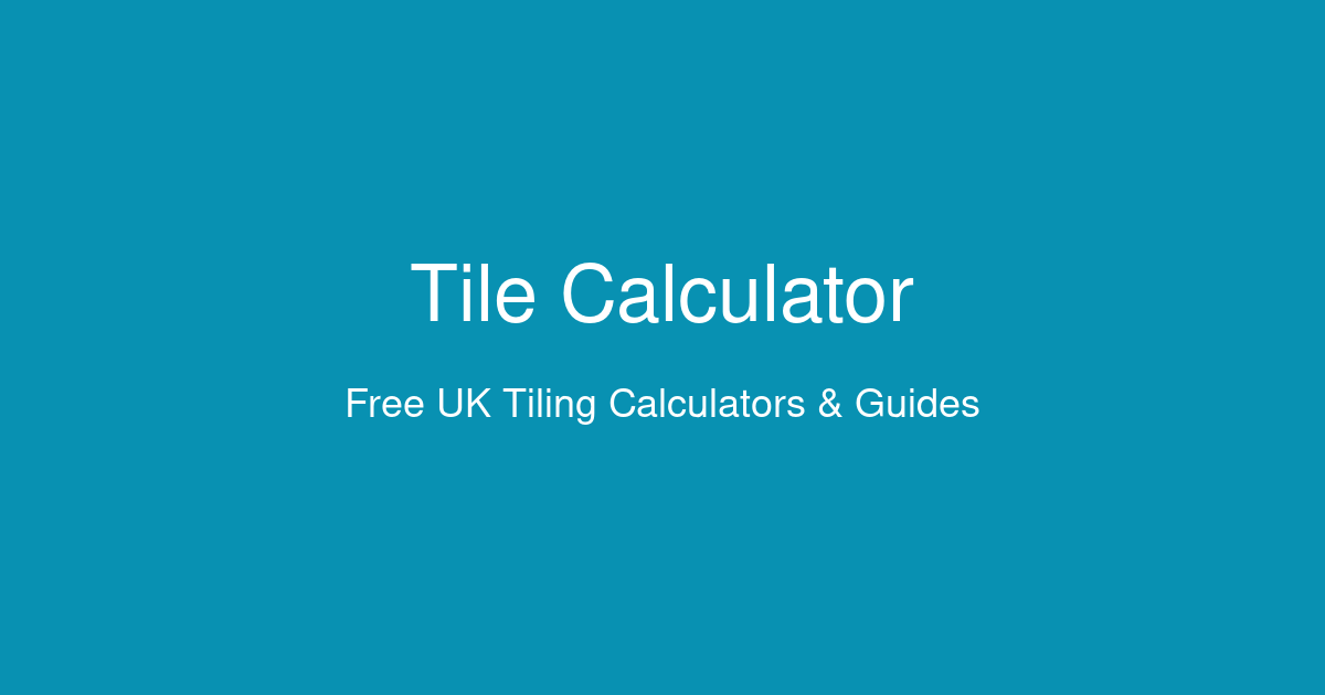 Bathroom Tile Calculator — UK Tiling Cost Tool